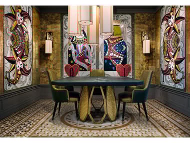 BORGIA Square metal table By Sicis | design Massimiliano Raggi