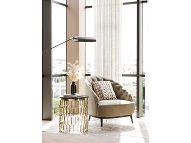 BRENDA Round stainless steel coffee table for living room By Laskasas