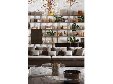 BRERA Wall-mounted modular wooden bookcase By Gallotti&Radice