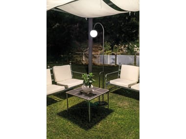 LED metal floor lamp with shelf BUTLER By Linea Light Group