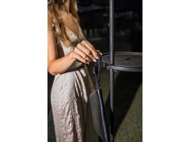 LED metal floor lamp with shelf BUTLER By Linea Light Group