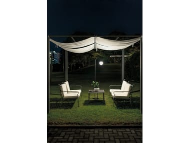 LED metal floor lamp with shelf BUTLER By Linea Light Group