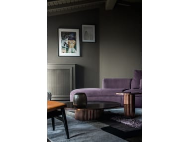 PIAF Curved modular leather sofa By Baxter