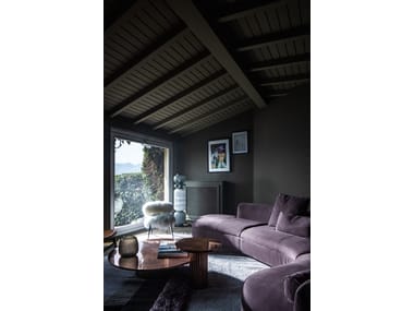 PIAF Curved modular leather sofa By Baxter