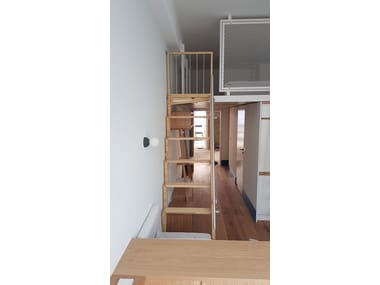 Bcompact Bamboo Hybrid Ladder Bamboo retractable ladder By Bcompact