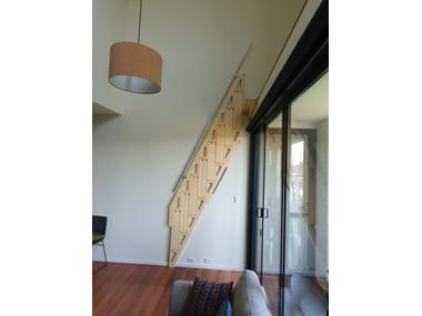 Bcompact Bamboo Hybrid Ladder Bamboo retractable ladder By Bcompact