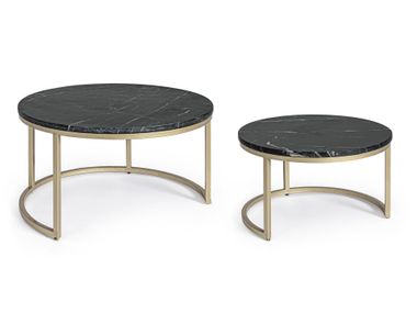 PRESCOTT Round marble coffee table By Bizzotto