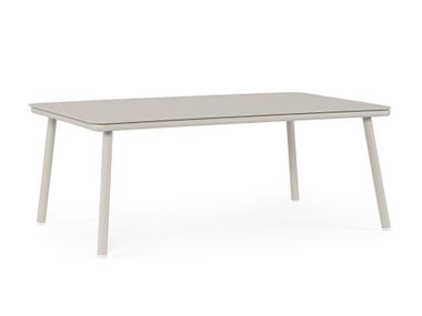 SPIKE Rectangular powder coated aluminium garden side table By Bizzotto