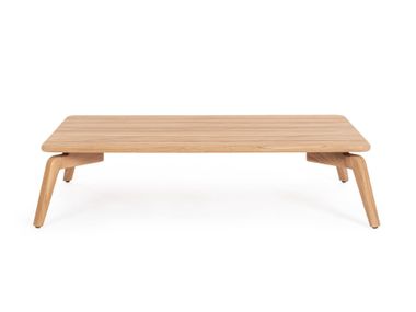 TAMIRES Rectangular teak garden side table By Bizzotto
