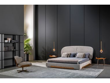 OLOS BED Upholstered fabric double bed By Bonaldo | design Mauro Lipparini
