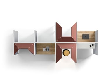 KUBICK Freestanding glass and aluminium office screen By Bralco
