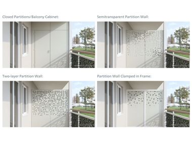 Divisiones de balcones Separador de ambientes para exteriores By Bruag