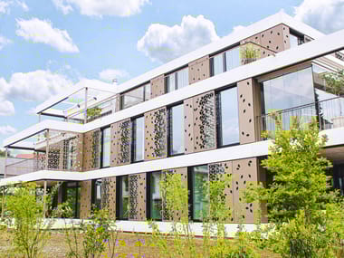 Perforated Facade 3D Wall Cladding for facades By Bruag