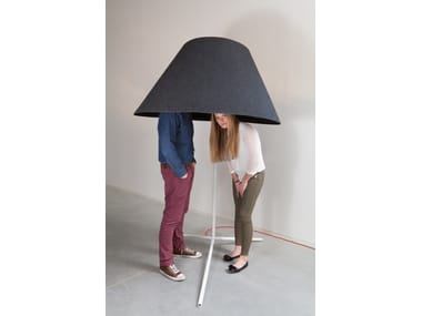 BuzziShade Standing Sound absorbing lighting By BuzziSpace