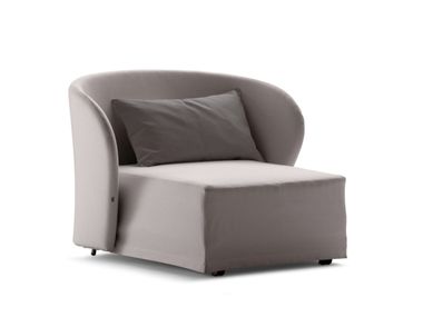 CÉLINE Upholstered armchair with removable cover By Flou