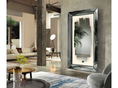 CAADRE WITH LIGHT Mirror By Fiam Italia | design Philippe Starck