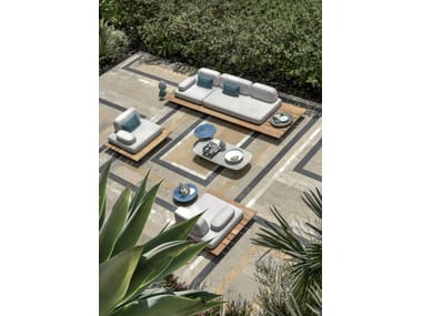 CALIPSO Round ceramic coffee table By Ethimo | design Ilaria Marelli