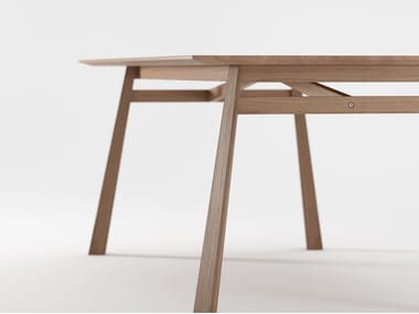 CARPENTER Rectangular wooden dining table By KARPENTER | design Hugues Revuelta