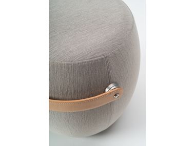 CARRY ON Upholstered round fabric pouf By Offecct | design Mattias Stenberg