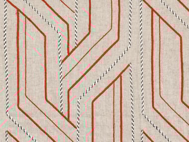 INKA Embroidered fabric with graphic pattern By CASAMANCE
