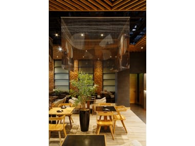 CEILING CONCENTRIC SQUARE Aluminium chain curtain By Kriskadecor