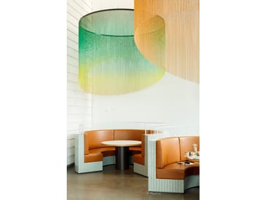 Aluminium chain curtain CEILING HEIGHT CYLINDERS By Kriskadecor