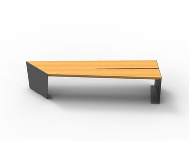 CEKTA | Wooden Bench Modular backless steel and wood Bench By LAB23 ...