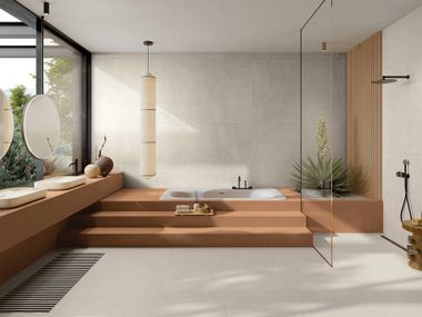 GLOMERA Rectified porcelain stoneware wall/floor tiles By CERDISA