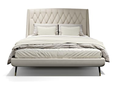 CLAIRE Fabric double bed with tufted headboard By Capital Collection