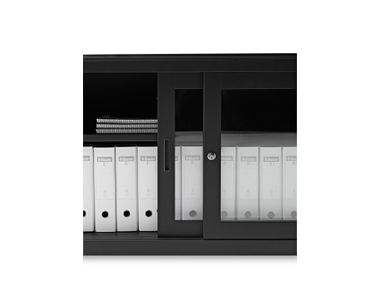 CLASSIC Glass office storage unit with sliding doors By Fantin | design ...