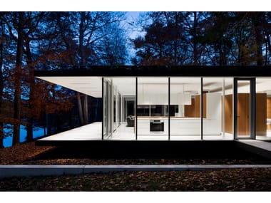 CLASSIC Glass and aluminium sliding window with built-in screen By Sky ...