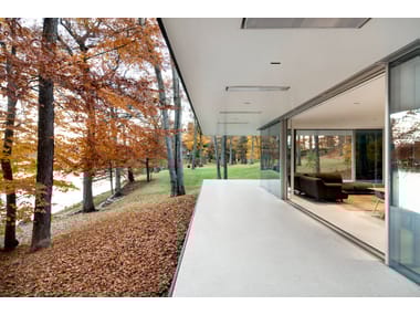 CLASSIC Glass and aluminium sliding window with built-in screen By Sky ...