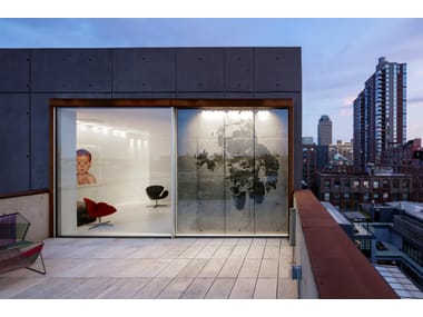 CLASSIC Glass and aluminium sliding window with built-in screen By Sky ...