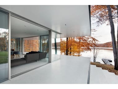 CLASSIC Glass and aluminium sliding window with built-in screen By Sky ...