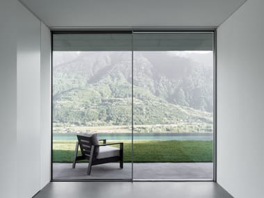 CLASSIC Glass and aluminium sliding window with built-in screen By Sky ...