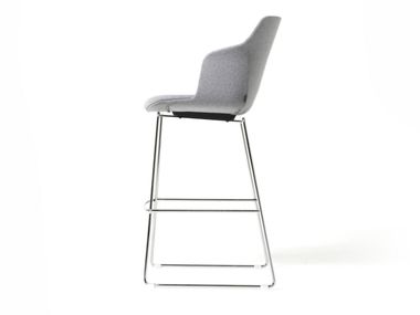 CLOP Sled base high fabric stool with footrest By Diemme | design ...