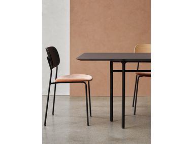 CO CHAIR Upholstered stackable steel and wood chair By MENU | design ...
