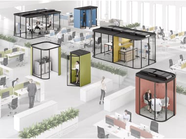 COLLABORATIVE ROOM Acoustic fabric office booth By ESTEL GROUP | design ...