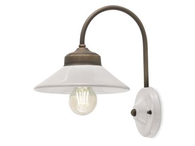 COLORS Ceramic wall light with fixed arm By FERROLUCE