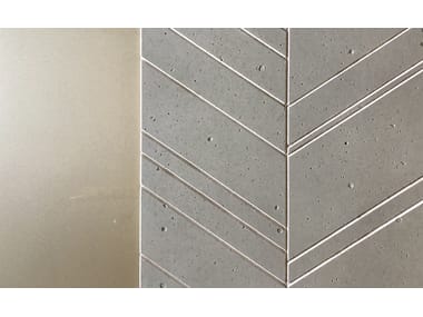 Panel with concrete effect CONCLAD® DECOR By CNC | cemento non cemento