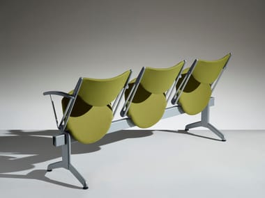 CONPASSO Wooden beam seating with tip-up seats By LAMM | design Lucci ...