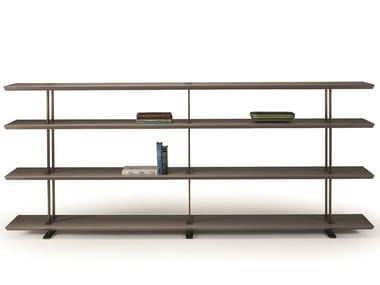 Freestanding double-sided wooden bookcase CORA By Promemoria design ...