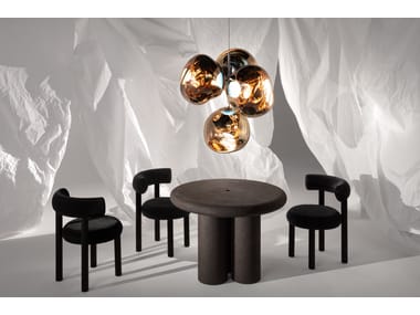 CORK Round cork dining table By Tom Dixon | design Tom Dixon