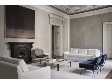 COUSY Upholstered 3 seater fabric sofa with removable cover By arflex ...