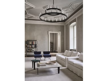 COUSY Upholstered 3 seater fabric sofa with removable cover By arflex ...