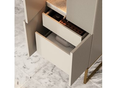 COUTURE Floorstanding wooden bathroom cabinet with doors By LUSSO