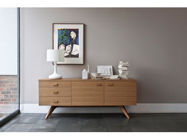 CROSS Wood veneer sideboard By Case | design Matthew Hilton