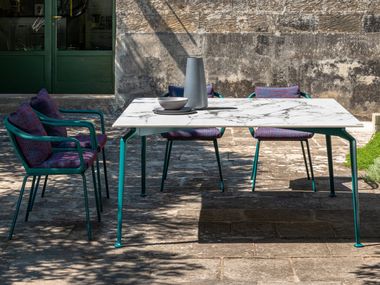 CRUISE ALU Square porcelain stoneware garden table By Talenti | design ...