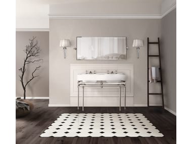 Console double washbasin with towel rail CRYSTAL MEMPHIS By Devon&Devon