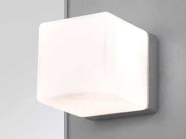 CUBE | Wall light Glass and steel wall light for bathroom By Astro Lighting